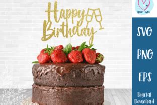 Cake Topper SVG CHEERS Happy Birthday Graphic By Heartsvgs Creative Fabrica