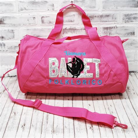 Personalized Dance Ballet Folklorico Tote Or Duffle Bag Small Purple