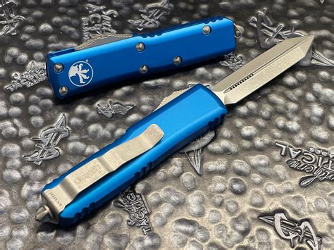 Microtech Utx85 Spartan Apocalyptic Standard Blue Otf Knife