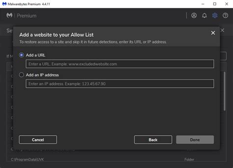 Adding Exclusionsby Server Address Port Number Or Win Os Executables Malwarebytes For
