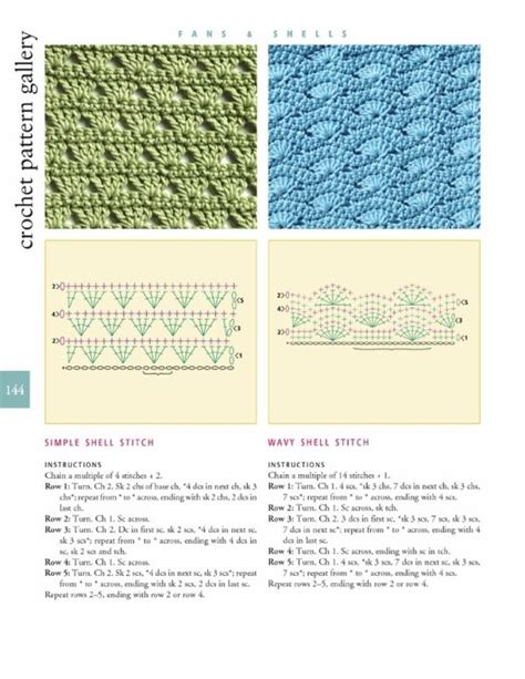 Shell Stitch Pattern Crochet Shell Stitch Crochet Stitches Diagram Crochet Patterns