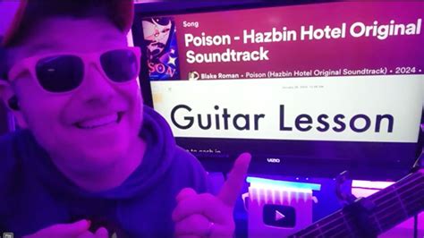 Poison Hazbin Hotel Guitar Tutorial Beginner Lesson Youtube