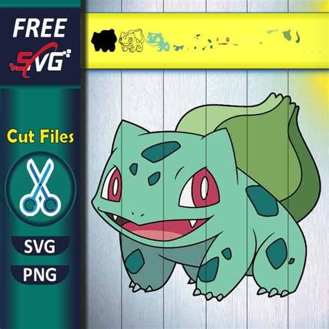 Bulbasaur SVG free for Cricut Pokémon layered SVG