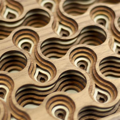 Layered 3d Wood Art Cell Division Version A Unique Laser Cut