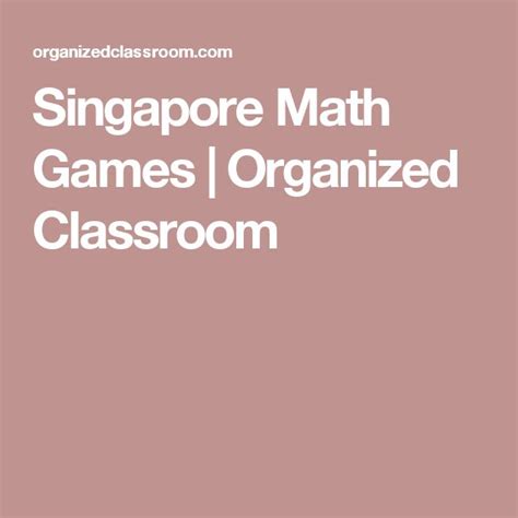 Best Singapore Math Images On Pinterest