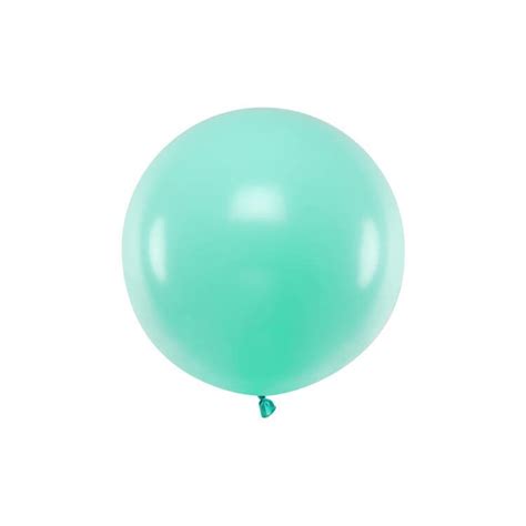 Кръгъл балон Partydeco 60 см ментово зелен Emag Bg