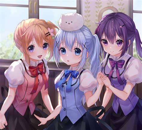 Kafuu Chino Hoto Cocoa Tippy And Tedeza Rize Gochuumon Wa Usagi