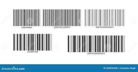Barcodes Qr Code Identification Labels Realistic Inventory Codes With