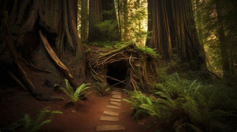 Path Through A Redwood Forest Background Picture Of The Redwood Forest