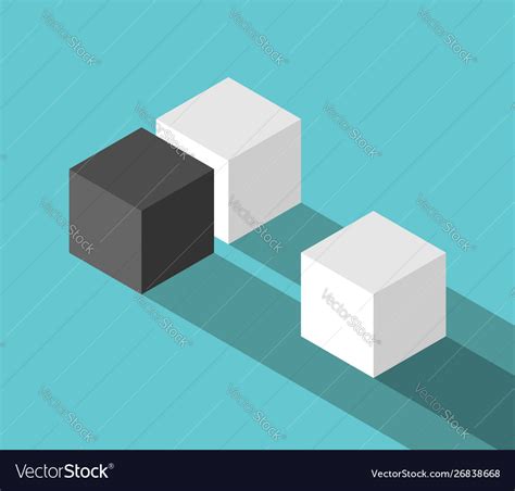 Couple And Odd Cube Royalty Free Vector Image Vectorstock