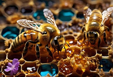 Premium Photo Close Up Of A Bumble Bee Generative Ai