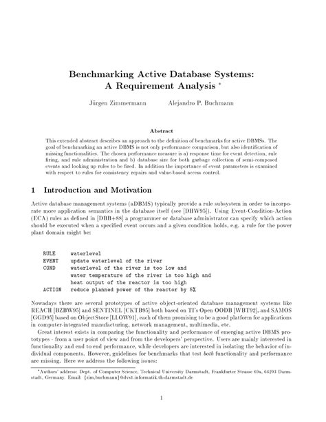 pdf benchmarking active database systems a requirement analysis