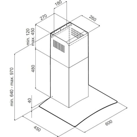60cm Ss Glass Chimney Cooker Hood Cda Wep60ss