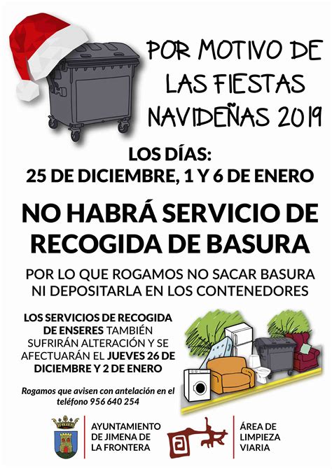 Servicio De Recogida De Basura Durante Las Fiestas Navideñas 2019 En El
