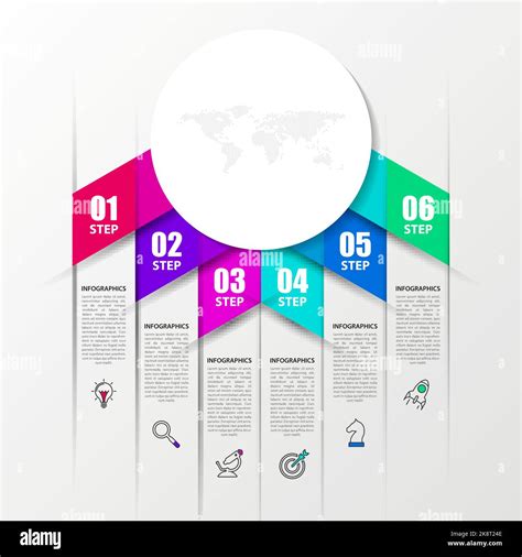 Modèle de conception graphique Concept créatif en 6 étapes Peut être