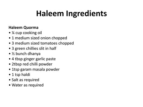 How To Make Haleem Ppt