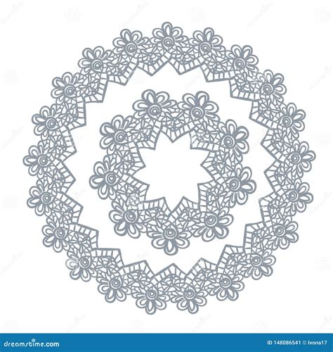 Lace Frame Vector Decorative Design Element Background Hand Drawn