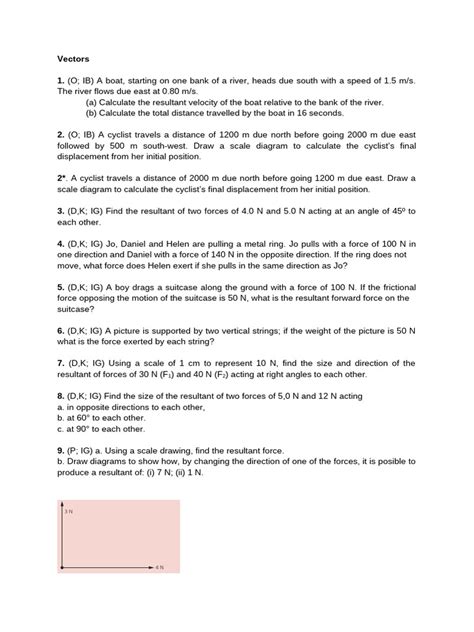 Vectors Exercises Pdf