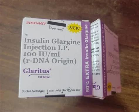 Glaritus Insulin Glargine Injection 100 Iuml At ₹ 1100box In Hyderabad