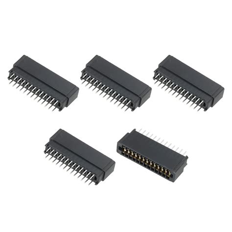 Card Edge Connector Black Socket Straight Connection 26 Pin 254mm