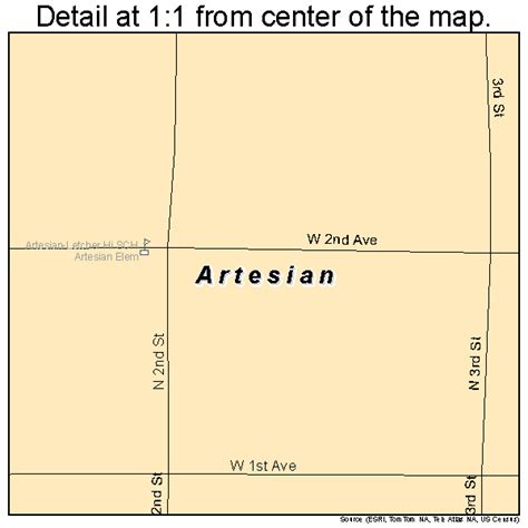 Artesian South Dakota Street Map 4602380