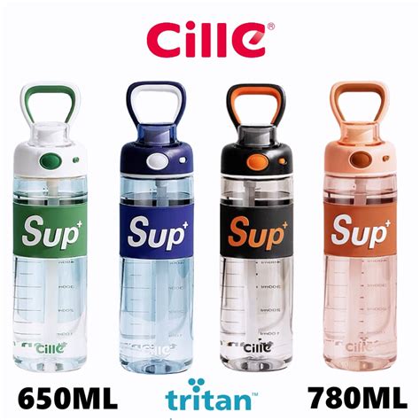 Cille Tritan Sport Water Bottle Bpa Free Plastic Water Bottle Cw Straw