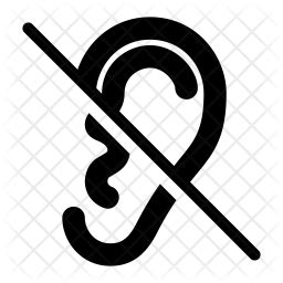 Deaf Icon Of Glyph Style Available In SVG PNG EPS AI Icon Fonts