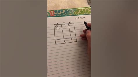 Subtracting Two Three Digit Numbers Using An Hto Chart Regrouping Youtube