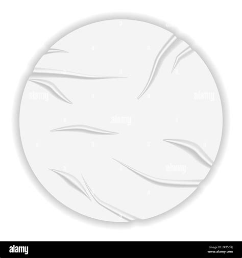 Template Glued Paper With Wrinkles Effect Realistic Stock Vector Image