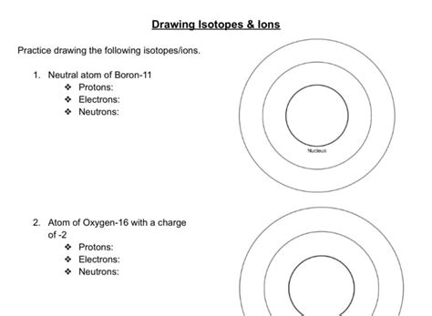 Drawing Isotopes And Ions Worksheet Or Quiz By Elemental Excellence