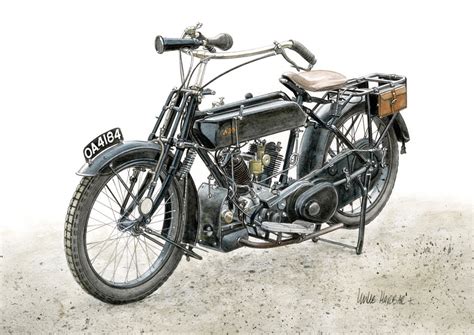 ajs 1913 model d 696cc classic lines artist