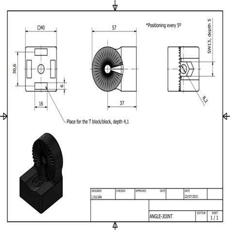 Plastic Pivot Joint 40i Motedis