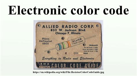 Electronic Color Code Youtube