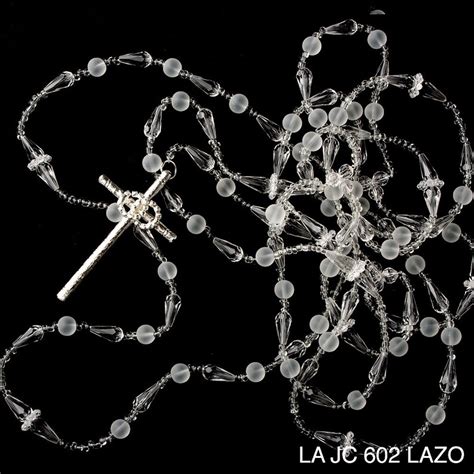 Crystal Wedding Lazo With Silver Crucifix Lazo De Boda Etsy