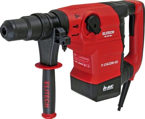 Перфоратор Elitech П 1342ЭМ HD (E2205.003.00) патрон:SDS-max уд.:10Дж ...
