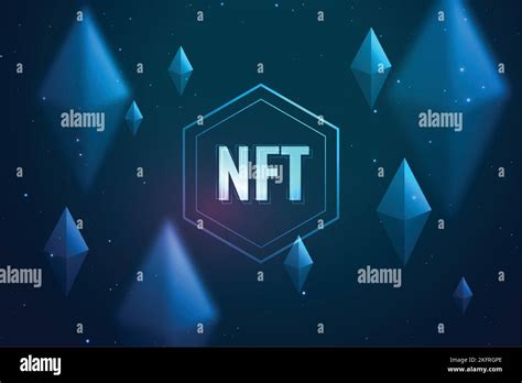 Digital Nft Non Fungible Token Background Vector Stock Vector Image