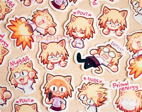 Neco Arc Mini Vinyl Sticker Set Funny Cat Meme Stickers Sticker Set