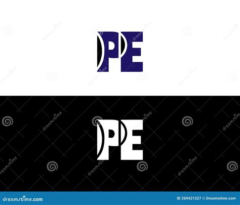 Elegant Monogram Pe Logo Design Stock Vector Illustration Of Vector