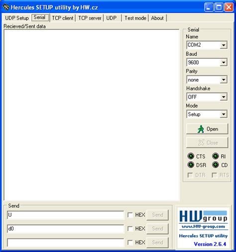 Hercules Tcp Udp A Sériový Terminál Pro Windows Vývojhwcz