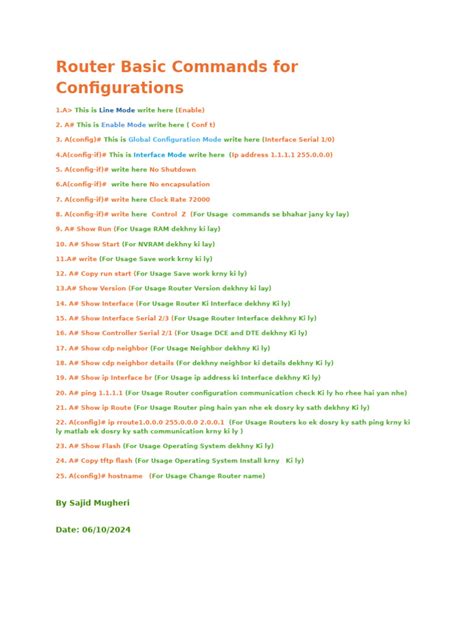 Router Basic Commands For Configurations[1] Pdf