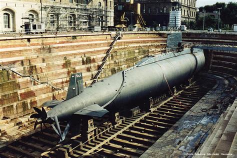 Italian Navys Sauro Class Ssk Its Leonardo Da Vinci S 520 In Drydock