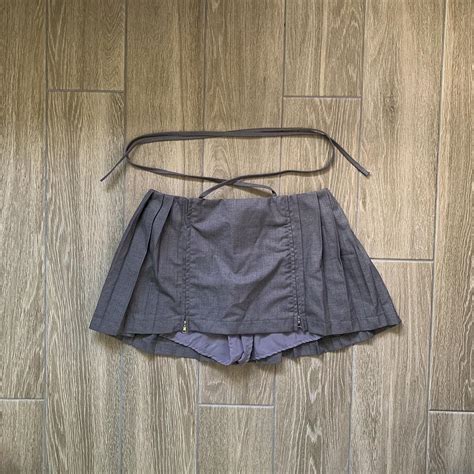 Repop Pleated Grey Mini Skirt W Some Shorts Depop