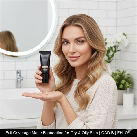 Full Coverage Matte Foundation For Dry And Oily Skin Cad B Fh105