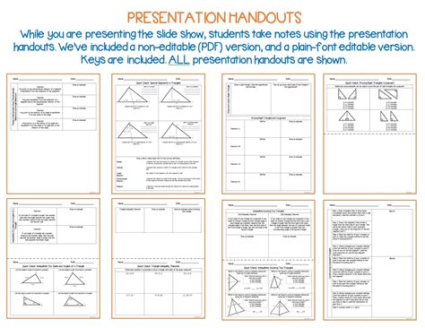 Triangles Guided Notes Presentation And INB Activities Made By