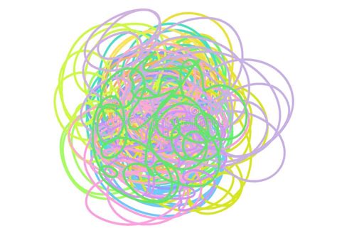 Tangled On White Chaos Pattern Scribble Sketch Background With Array