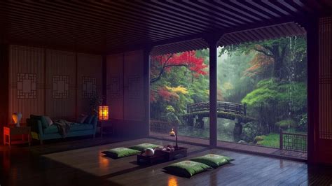 조용한 한옥 휴양지에서 듣는 조용한 빗소리 Youtube