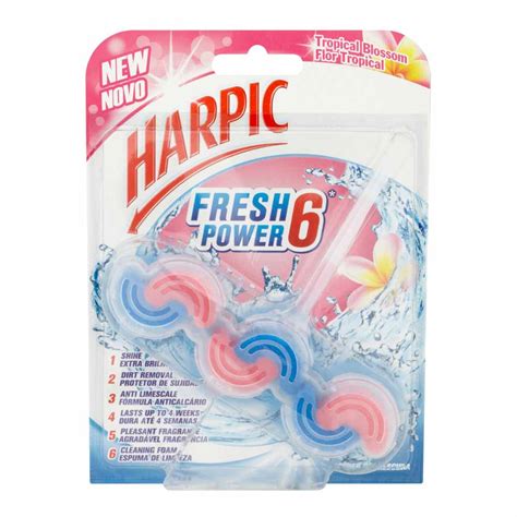 Harpic Fresh Power 6 Toilet Rim Block Tropical 35g Wilko