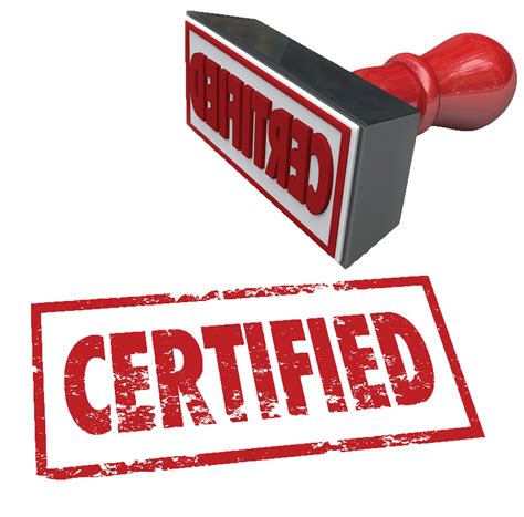 Red Certified Stamp Free PNG PNG Play