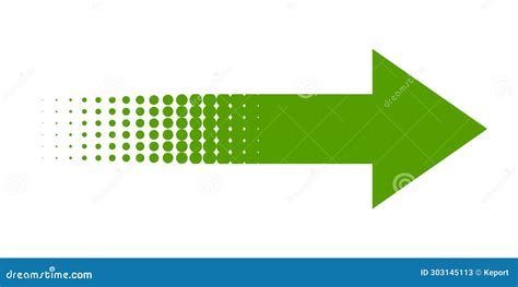 Dotted Green Arrow Direction Symbol Stock Illustration Illustration Of Dots Icon 303145113