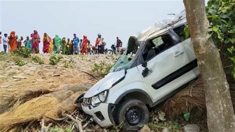 A Speeding Car Crushed A Woman And Hanged On A Tree 30 Feet Below In